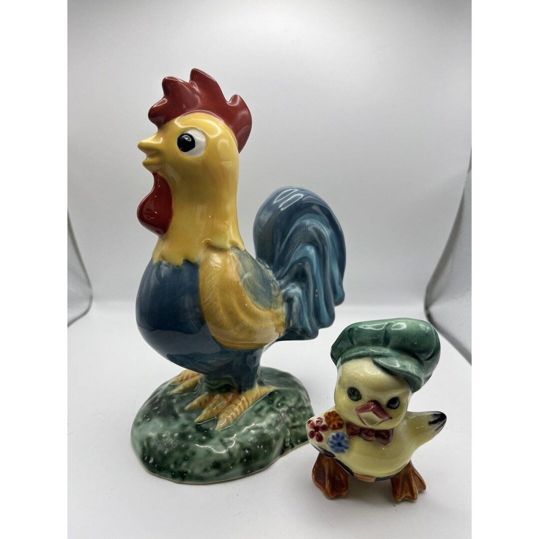 Vintage Japan Rooster/chick Easter 7, 3 Holiday Ceramic - Etsy