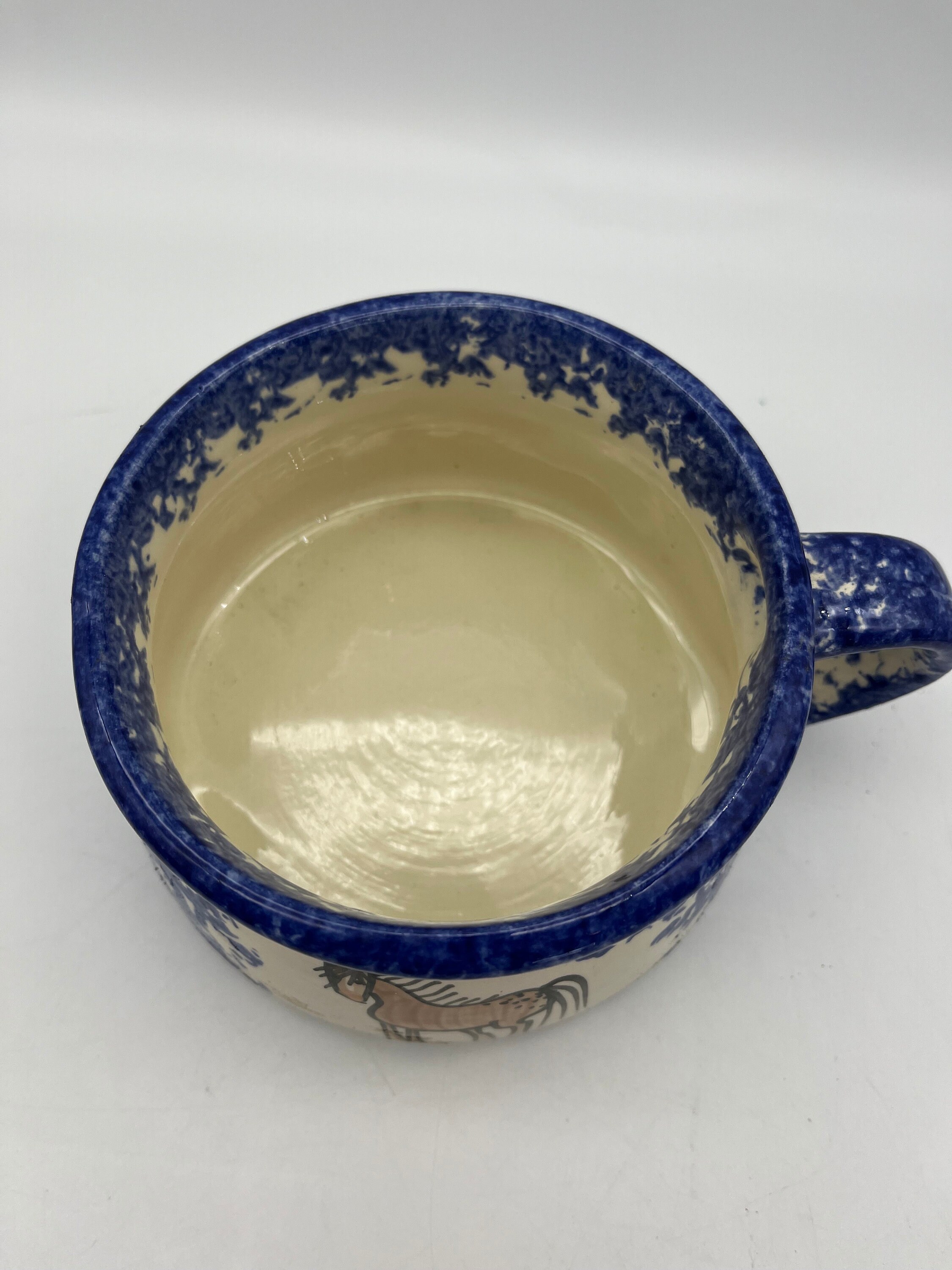 Molly Dallas Co Spatterware 4 Piece Set Blue/white Napkin Holder ...