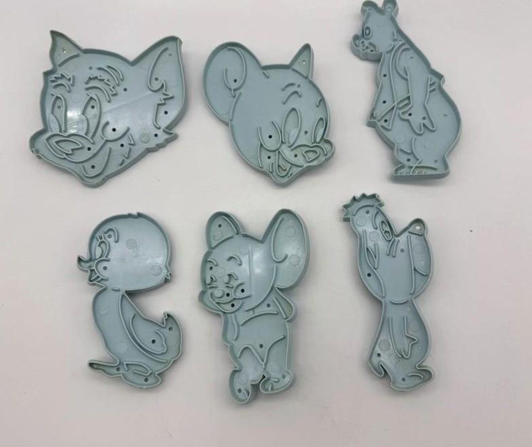 Lot 6 Loew's Cookie Cutters 1956 Droopy 2jerrys Tom Reddy Yakky Light ...