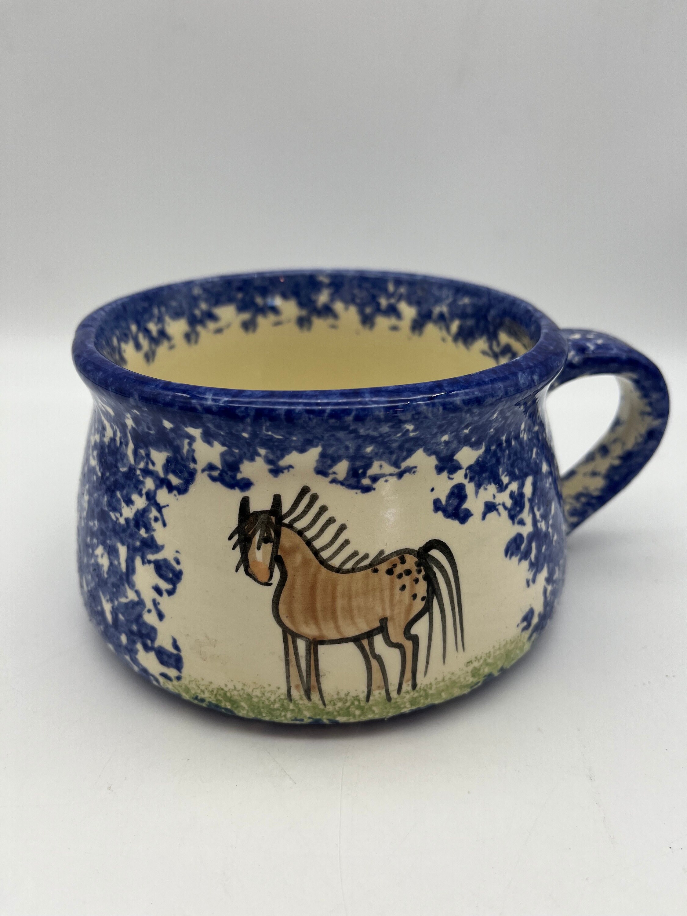 Molly Dallas Co Spatterware 4 Piece Set Blue/white Napkin Holder ...