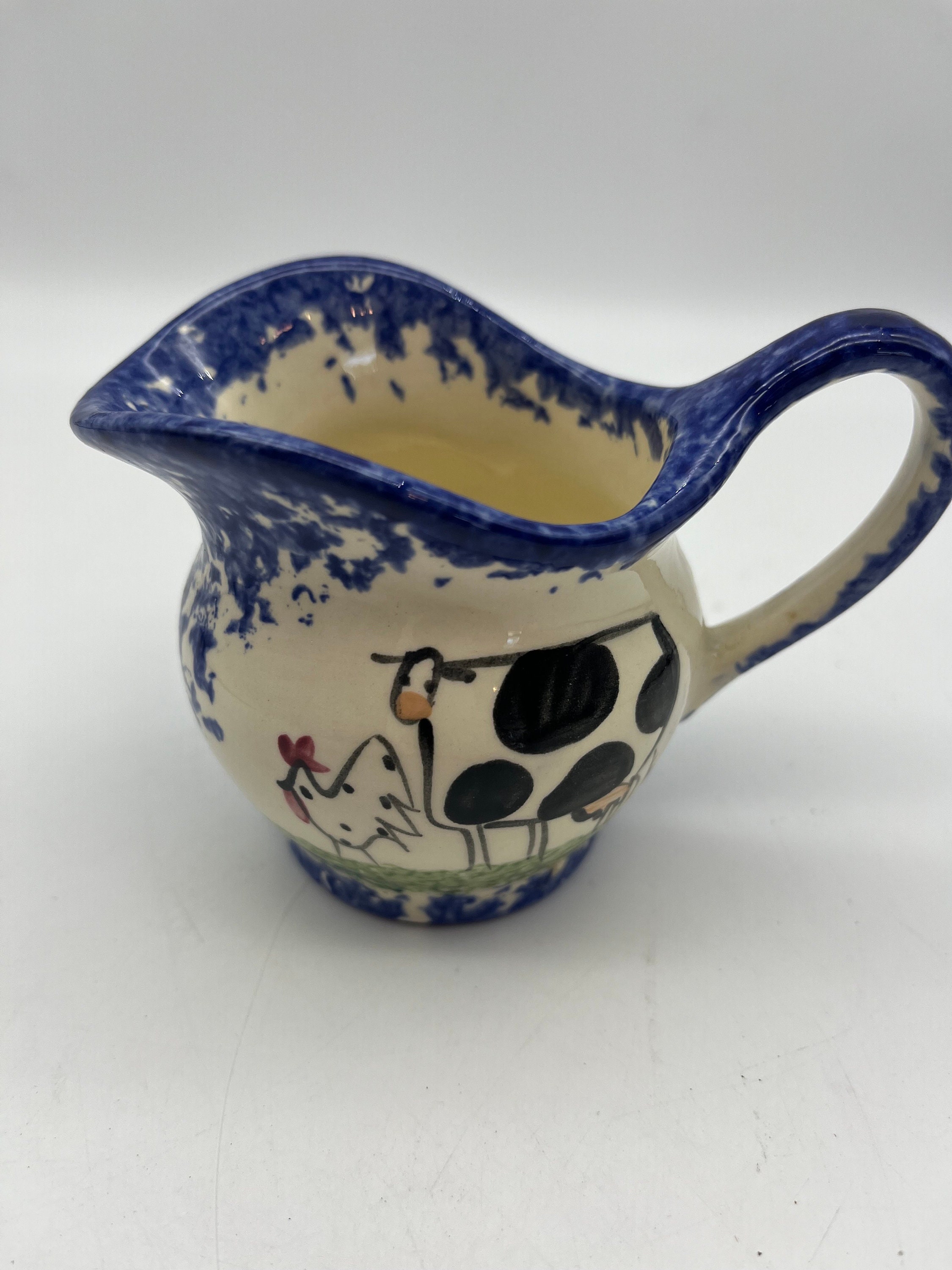 Molly Dallas Co Spatterware 4 Piece Set Blue/white Napkin Holder ...