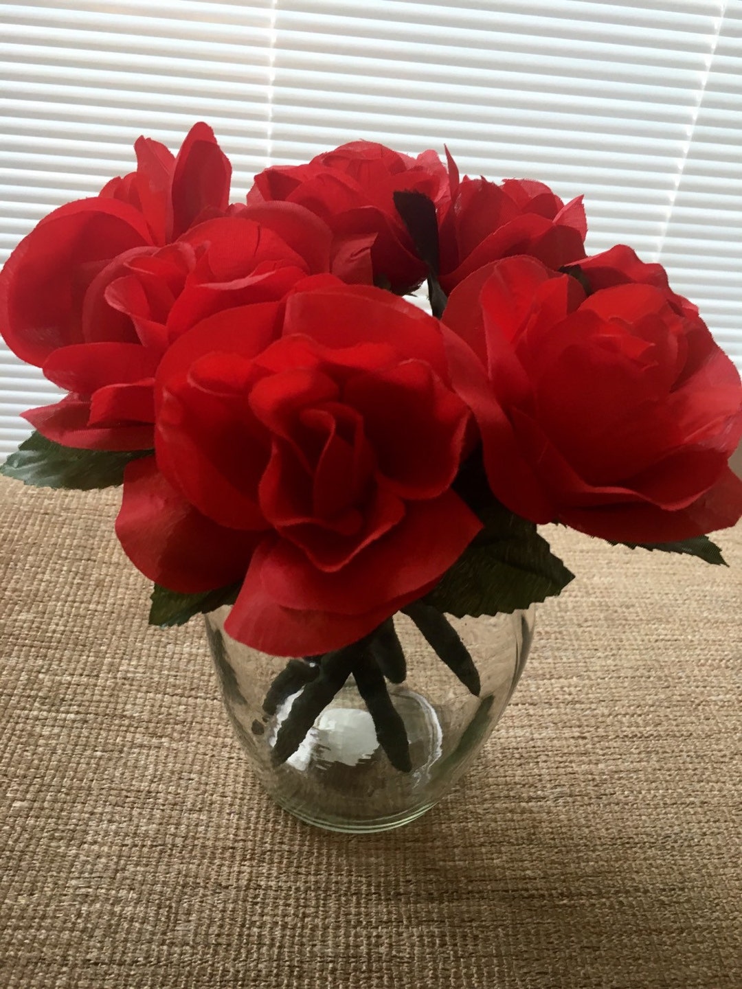 Red Rose Silk Flower Pen You Choose Quantity Blue or Black Ink - Etsy