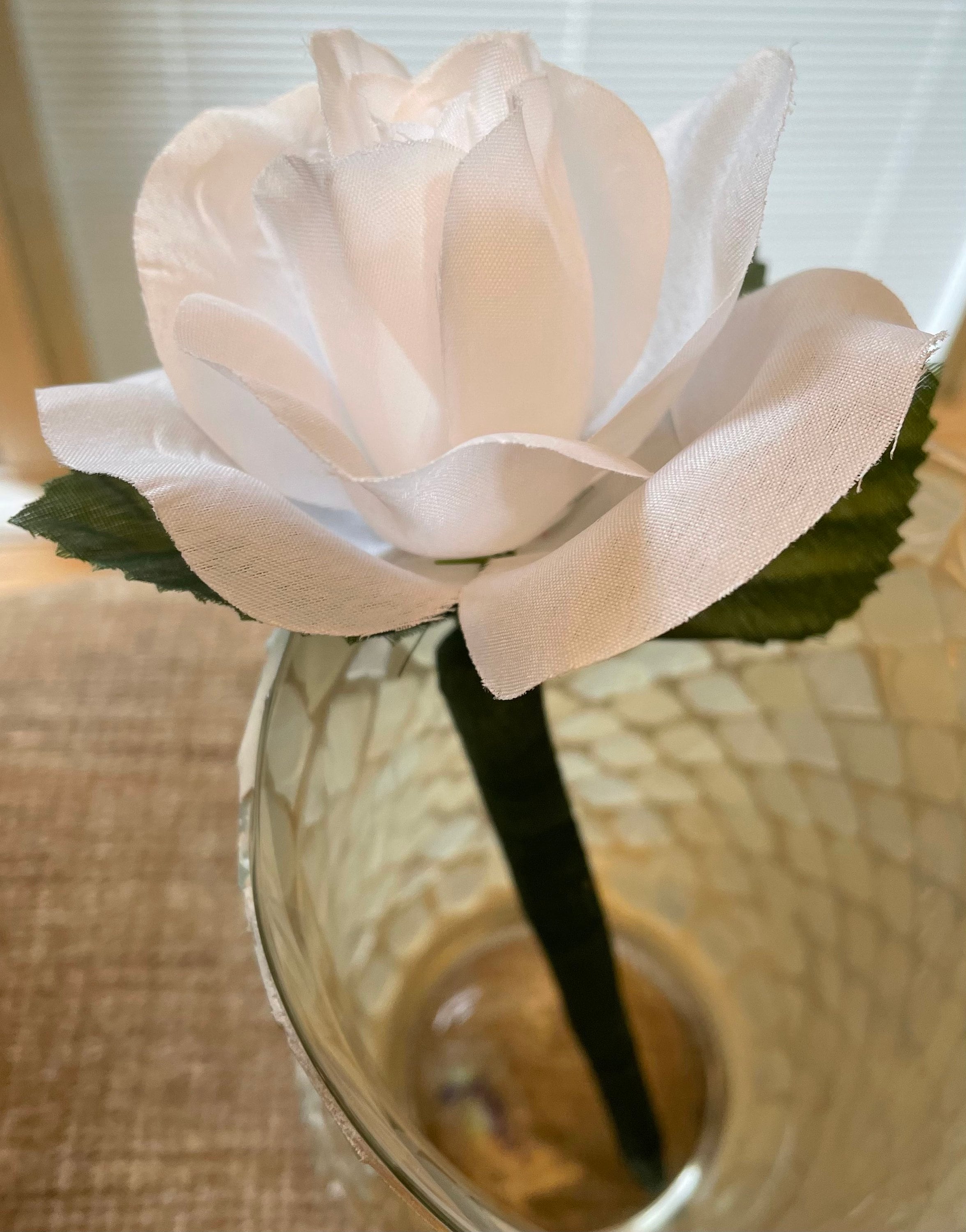 White Rose Silk Flower Pen You Choose Quantity Blue or Black Ink - Etsy