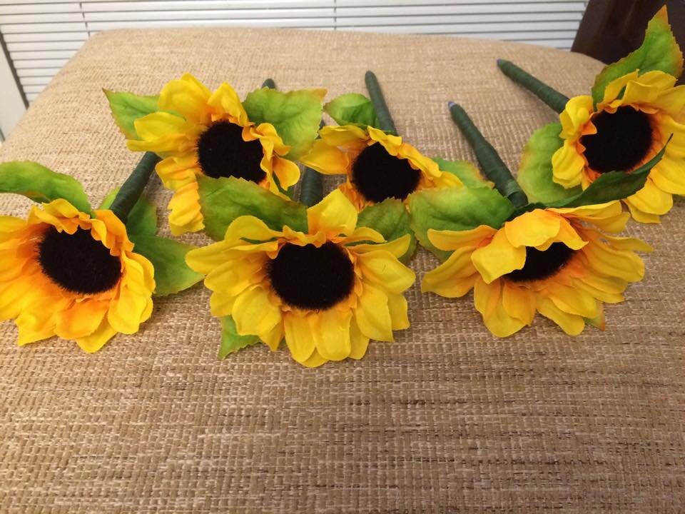Handcrafted Sunflower Pen for Bouquet You Choose Quantity Blue - Etsy