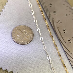 Dapped 14kt Gold Filled or Sterling Silver 2.3mm Dapped Cable Chain ...