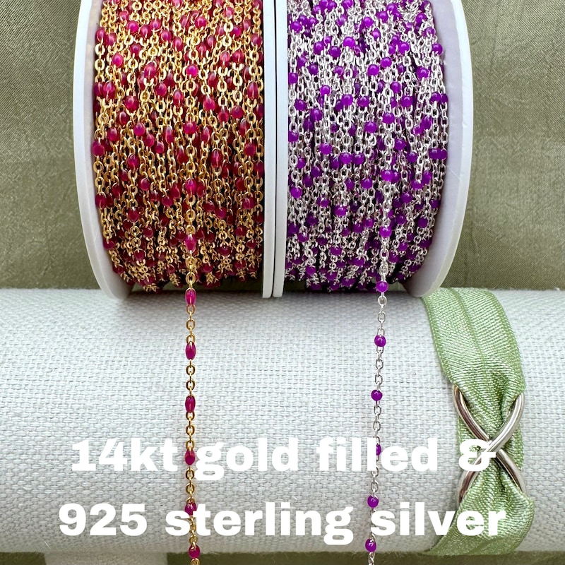 Silver and Purple Chain - Etsy