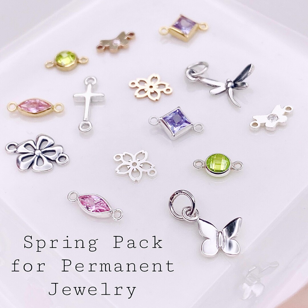 Spring Permanent Jewelry Connector Charm Pack - Set for Bracelets ...