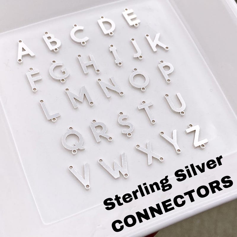 Silver Alphabets Charms - Etsy