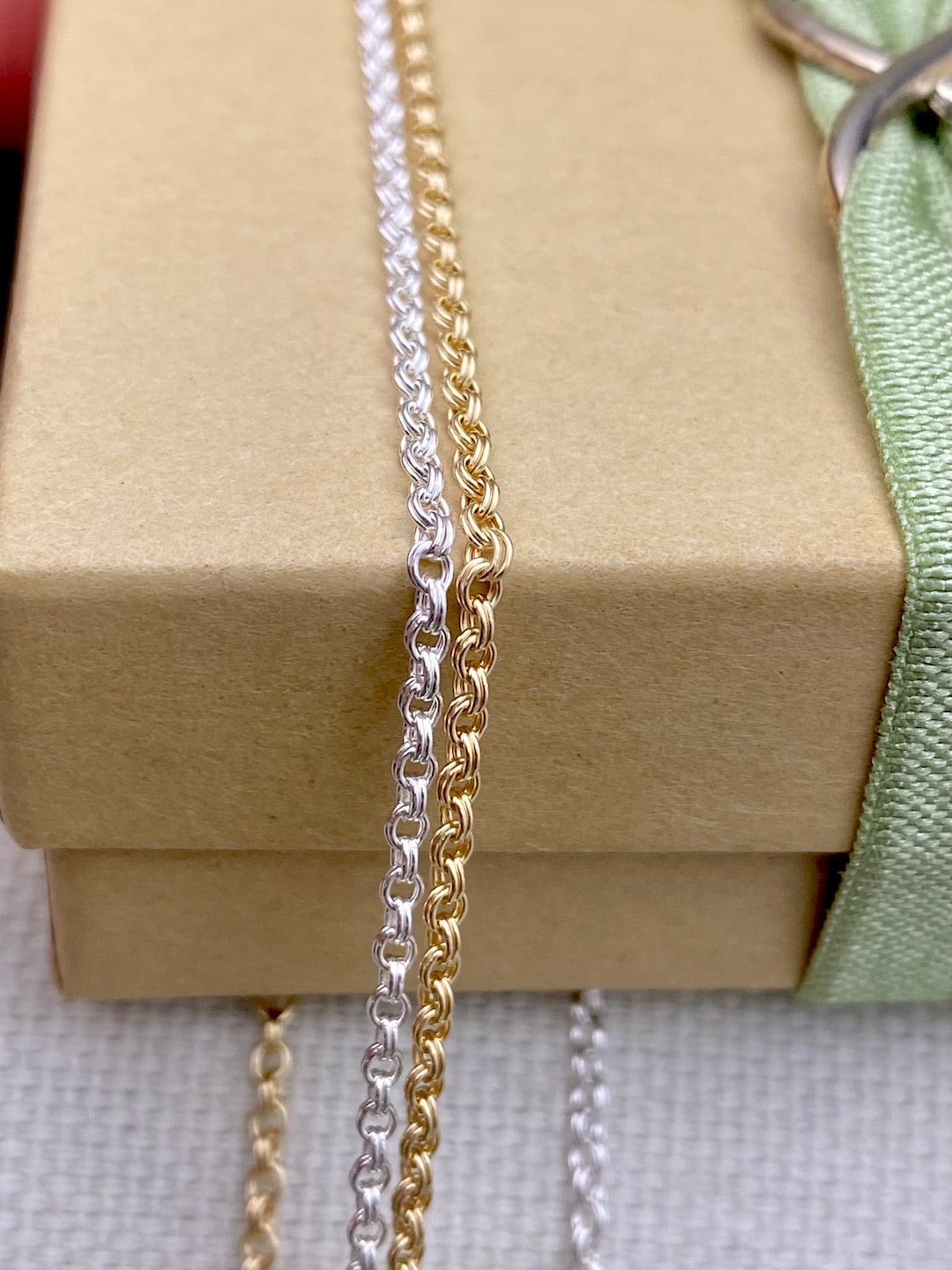 Double Cable Chain - Chain by the Foot - 14kt Gold Filled or Sterling ...