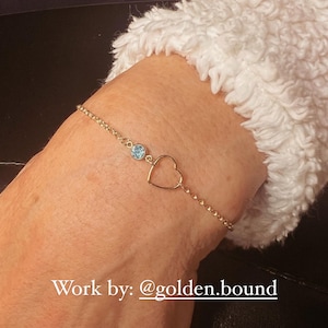 Set of 5 X Heart Connectors for Permanent Jewelry - 14kt Gold Filled or ...
