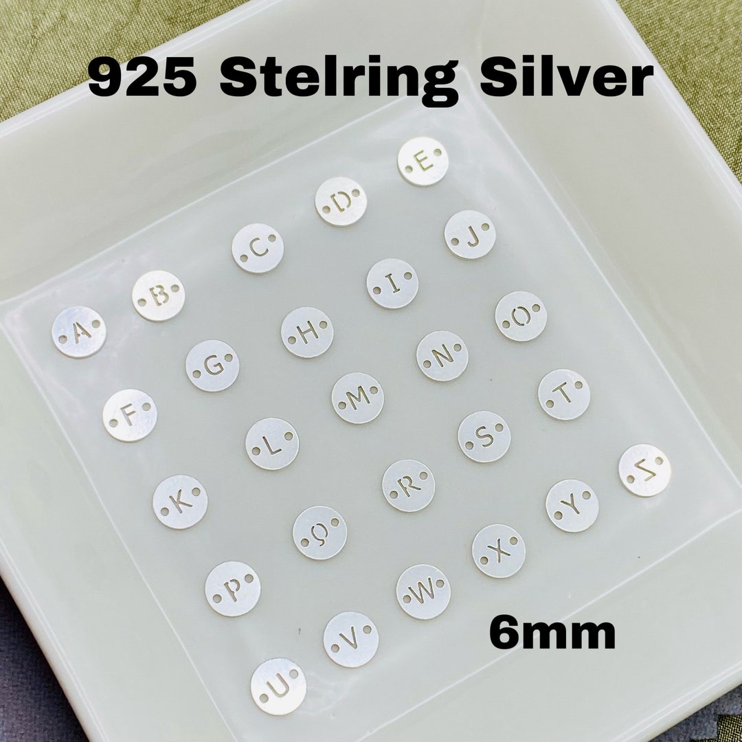 Letter Connectors 6mm Sterling Silver Alphabet Connectors - Etsy UK