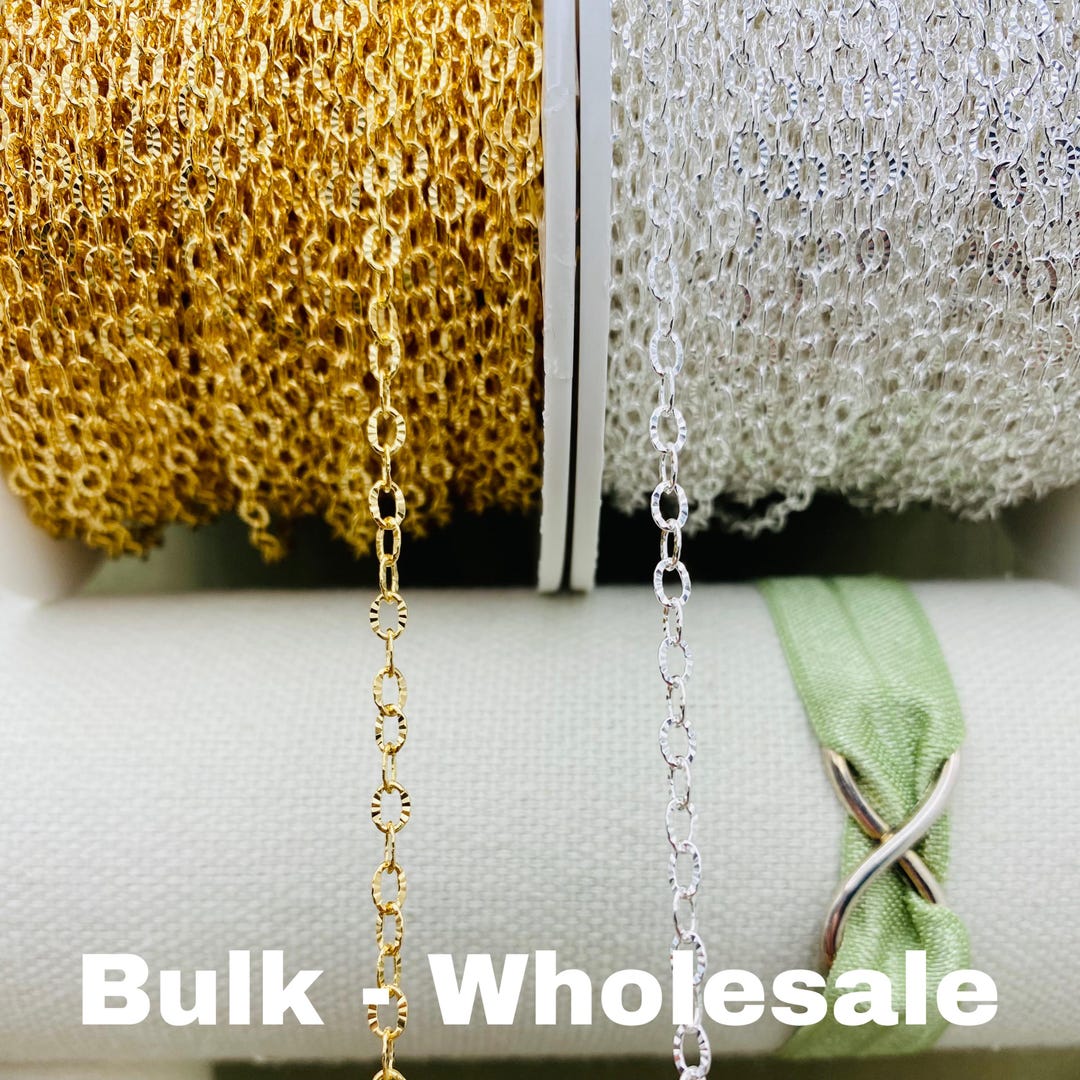 Oval Sunburst Dapped 14kt Gold Filled or Sterling Silver Chain ...