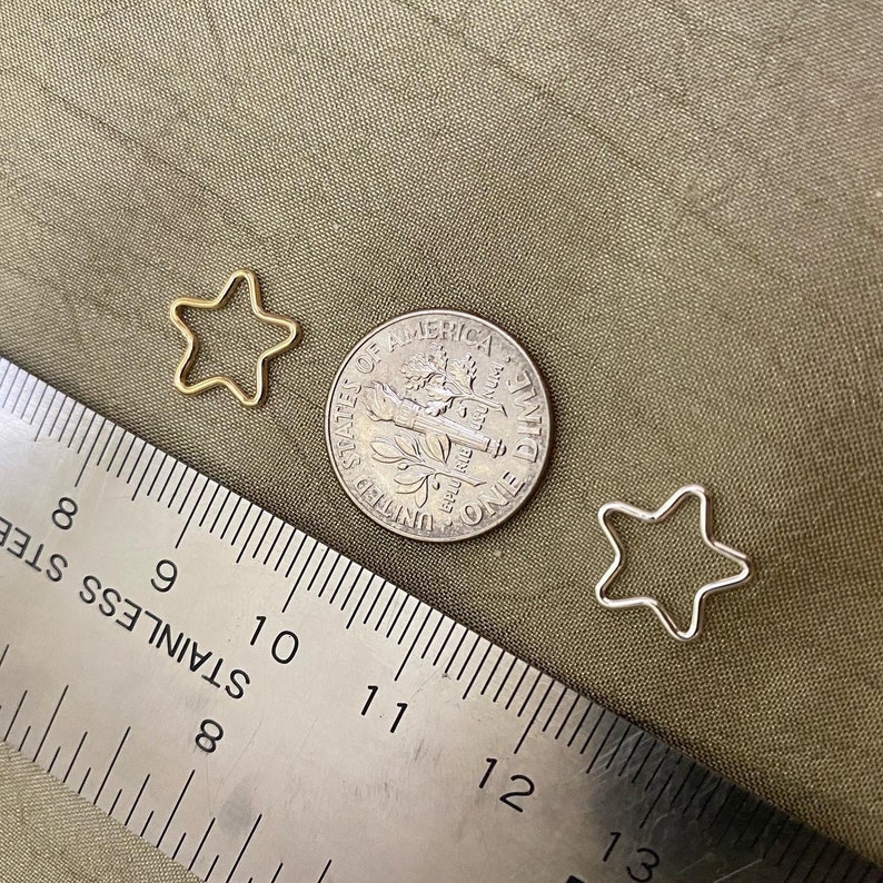 Set of 5 X Star Connectors for Permanent Jewelry 14kt Gold - Etsy
