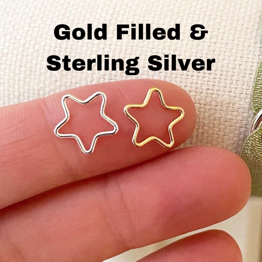 Set of 5 X Star Connectors for Permanent Jewelry 14kt Gold - Etsy