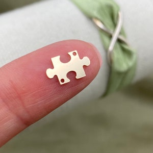 Set of 2 X 14kt Gold Filled or Sterling Silver Puzzle Piece Connectors ...
