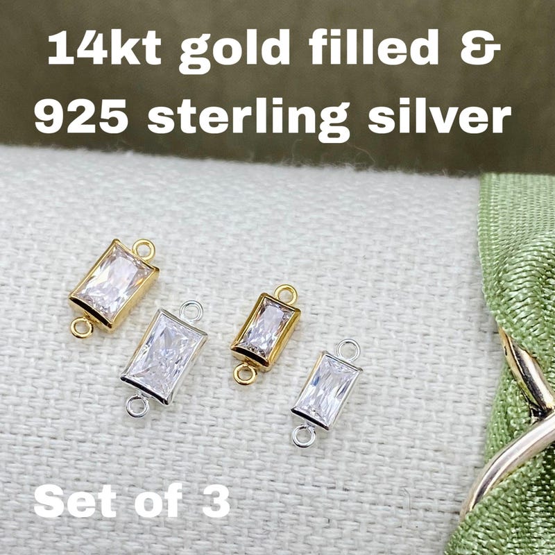 Baguette Connector Charms - Etsy