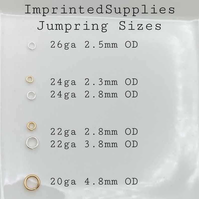 Set of 50 X Tiny Jumpring 22ga 2.8mm Open - Sterling Silver or 14kt ...