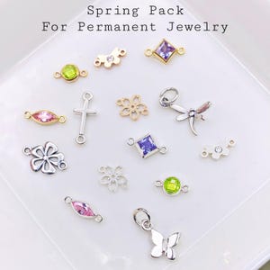 Spring Permanent Jewelry Connector Charm Pack - Set for Bracelets ...
