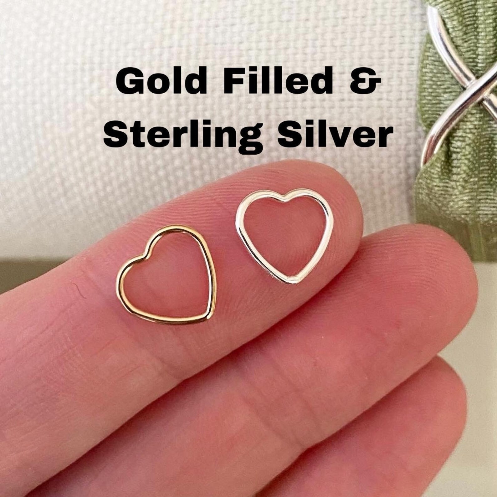 Set of 5 X Heart Connectors for Permanent Jewelry 14kt Gold - Etsy