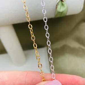 Oval Sunburst Dapped 14kt Gold Filled or Sterling Silver Chain ...