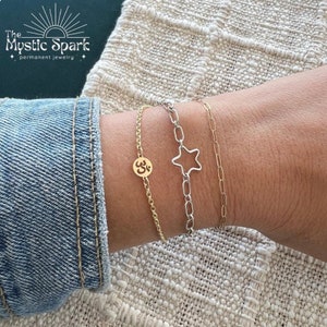 Set of 5 X Star Connectors for Permanent Jewelry - 14kt Gold Filled or ...