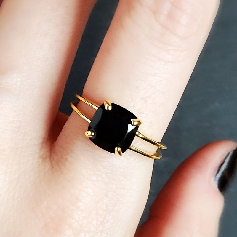 Onyx Ring - Etsy