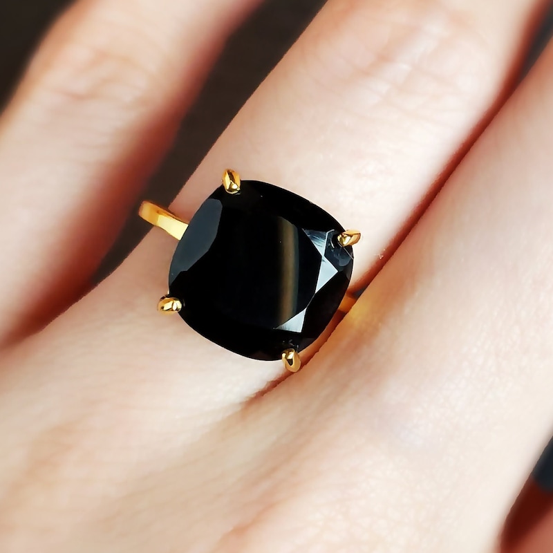 Onyx Ring - Etsy