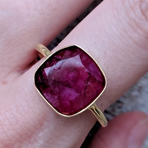 Large Natural Ruby Ring Raw Ruby Ring Genuine Ruby Gemstone - Etsy