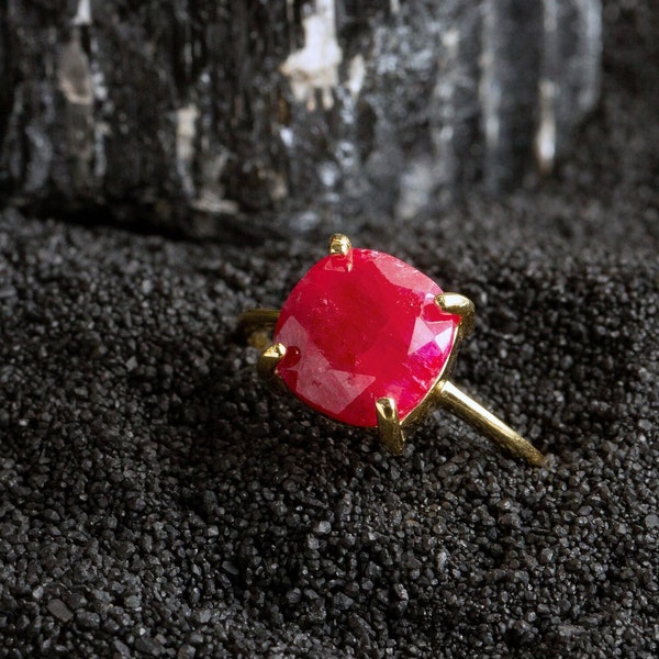Natural Ruby Ring - Etsy
