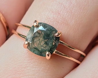 tumbled amethyst ring