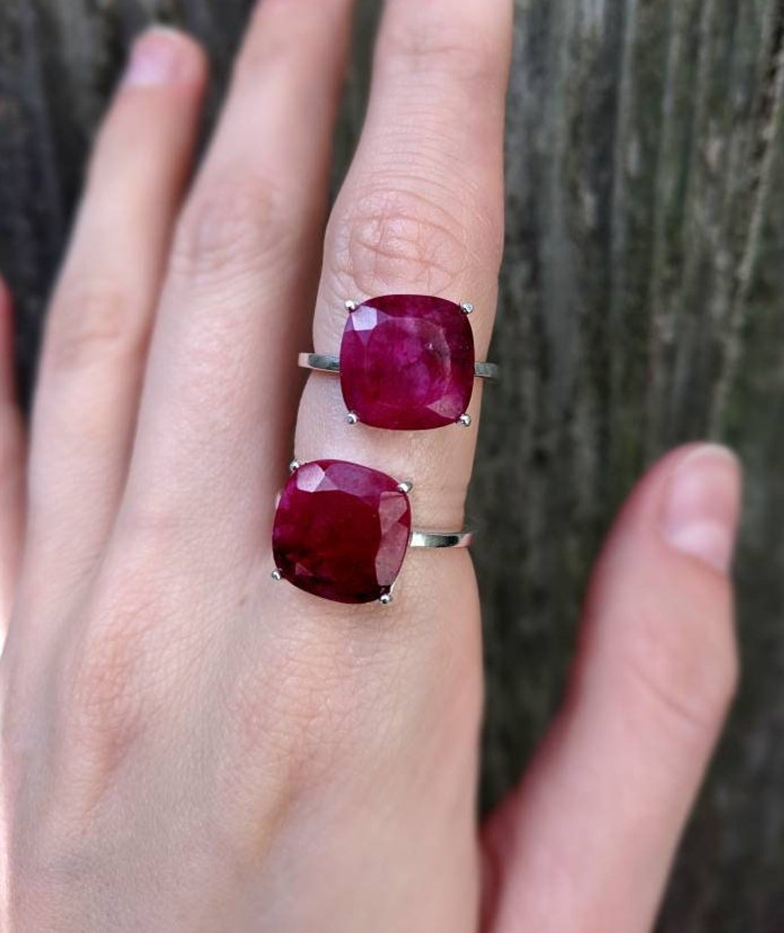 Large Natural Ruby Ring, Raw Ruby Ring, Genuine Ruby Gemstone Ring ...