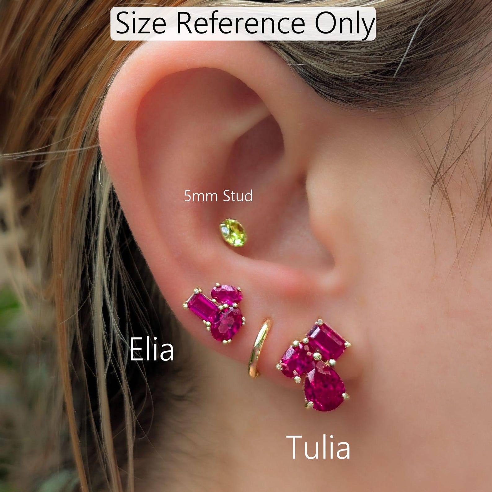 Pick Your Own Cluster Earrings, Minimalist Stud Earrings, Multi Color ...