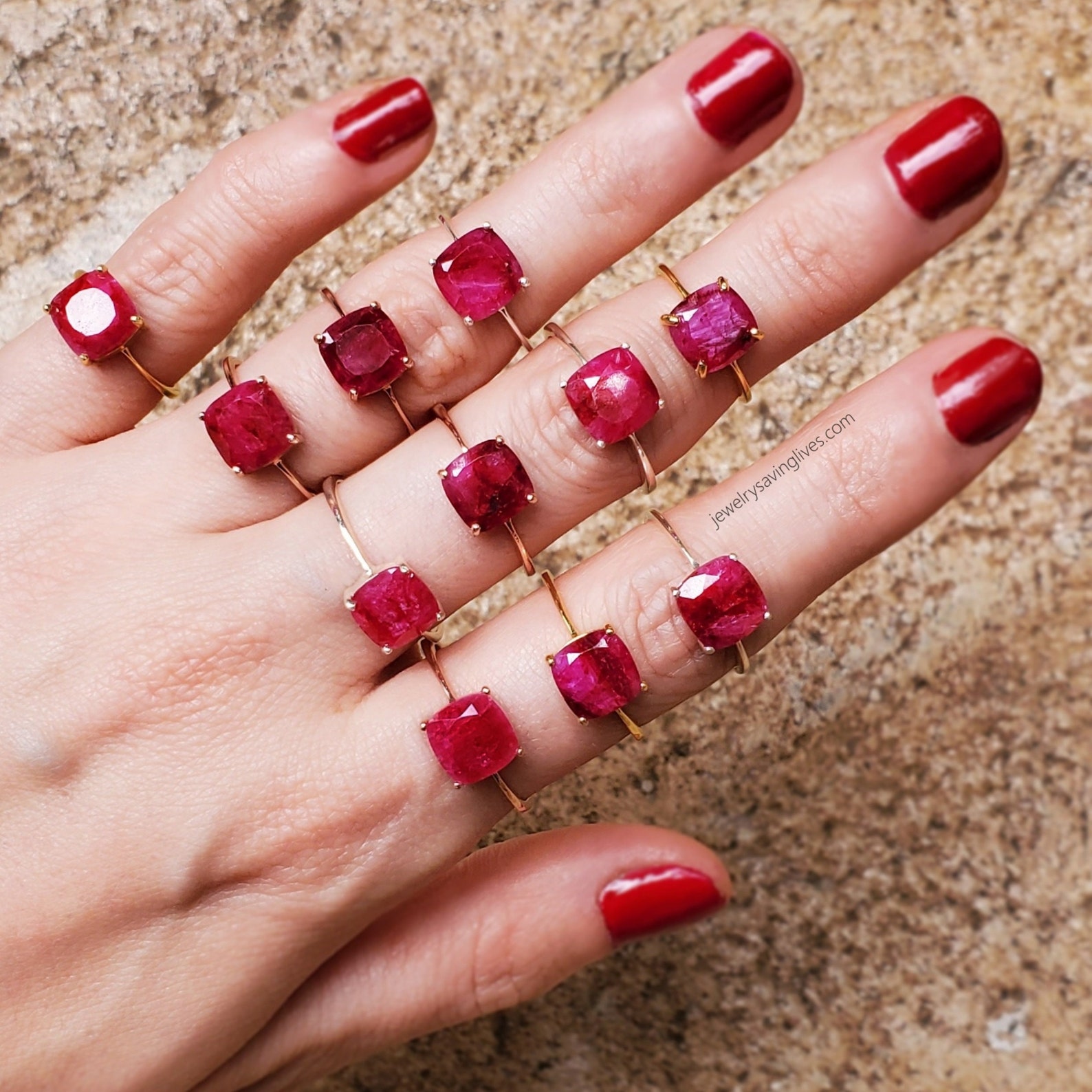 Radiant Ruby Ring in Gold, Raw Ruby Ring in Gold, Natural Ruby Ring ...