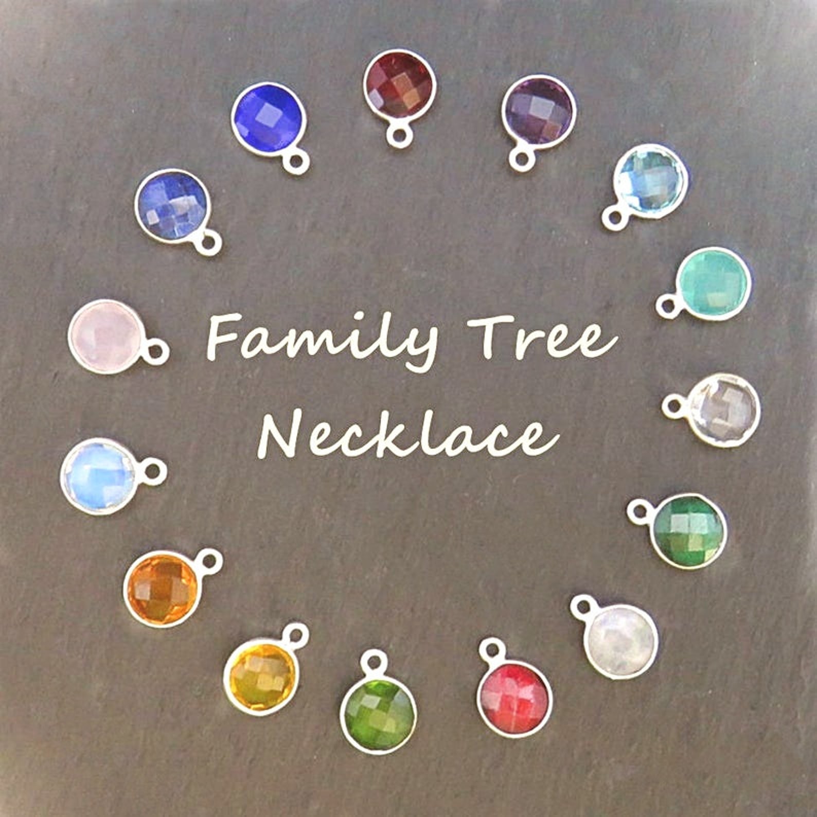 Personalized Dangle Family Tree Necklace Custom Family Tree | Etsy