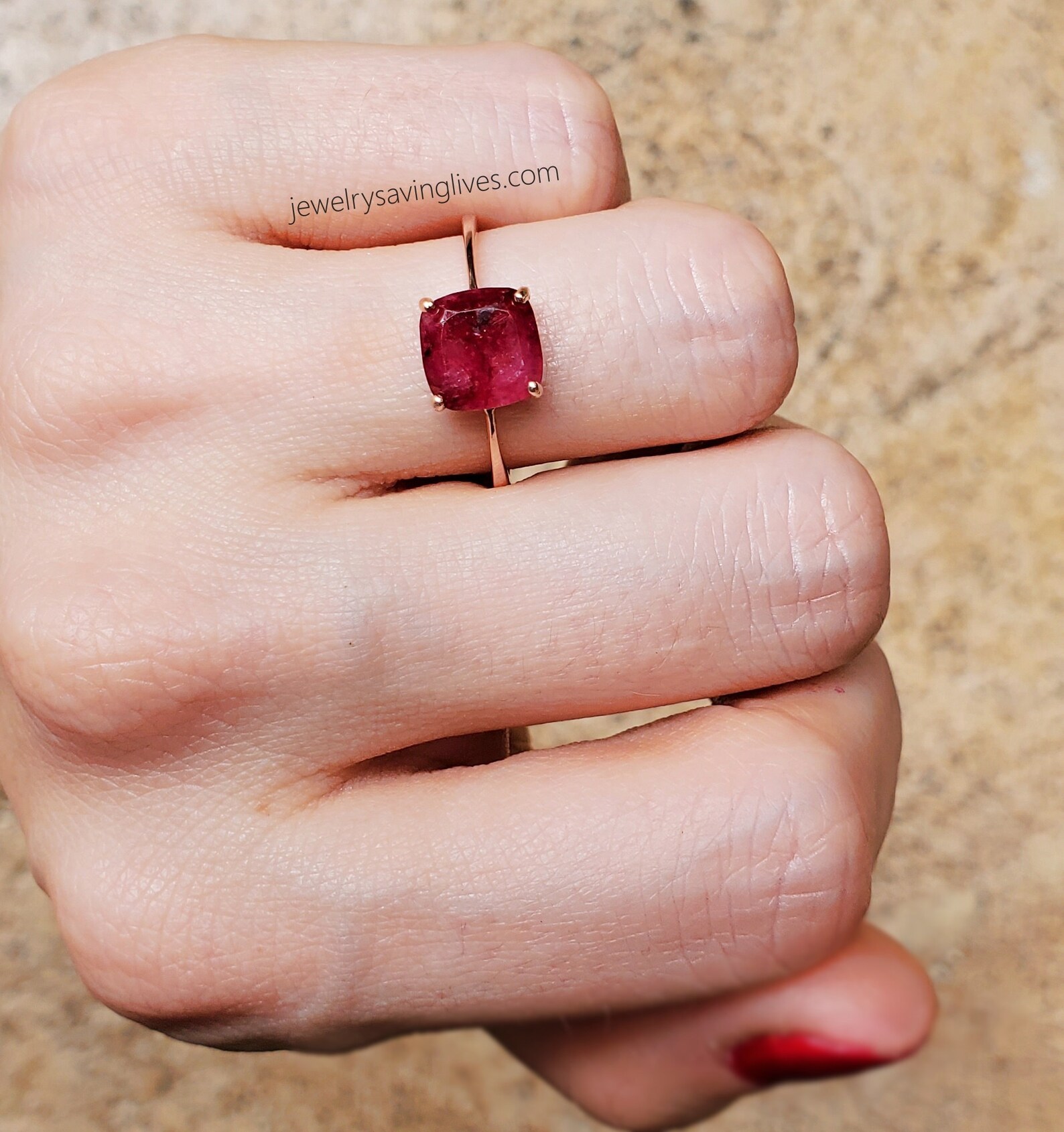 Radiant Ruby Ring in Gold Raw Ruby Ring in Gold Natural Ruby - Etsy