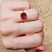 Radiant Ruby Ring in Gold, Raw Ruby Ring in Gold, Natural Ruby Ring ...