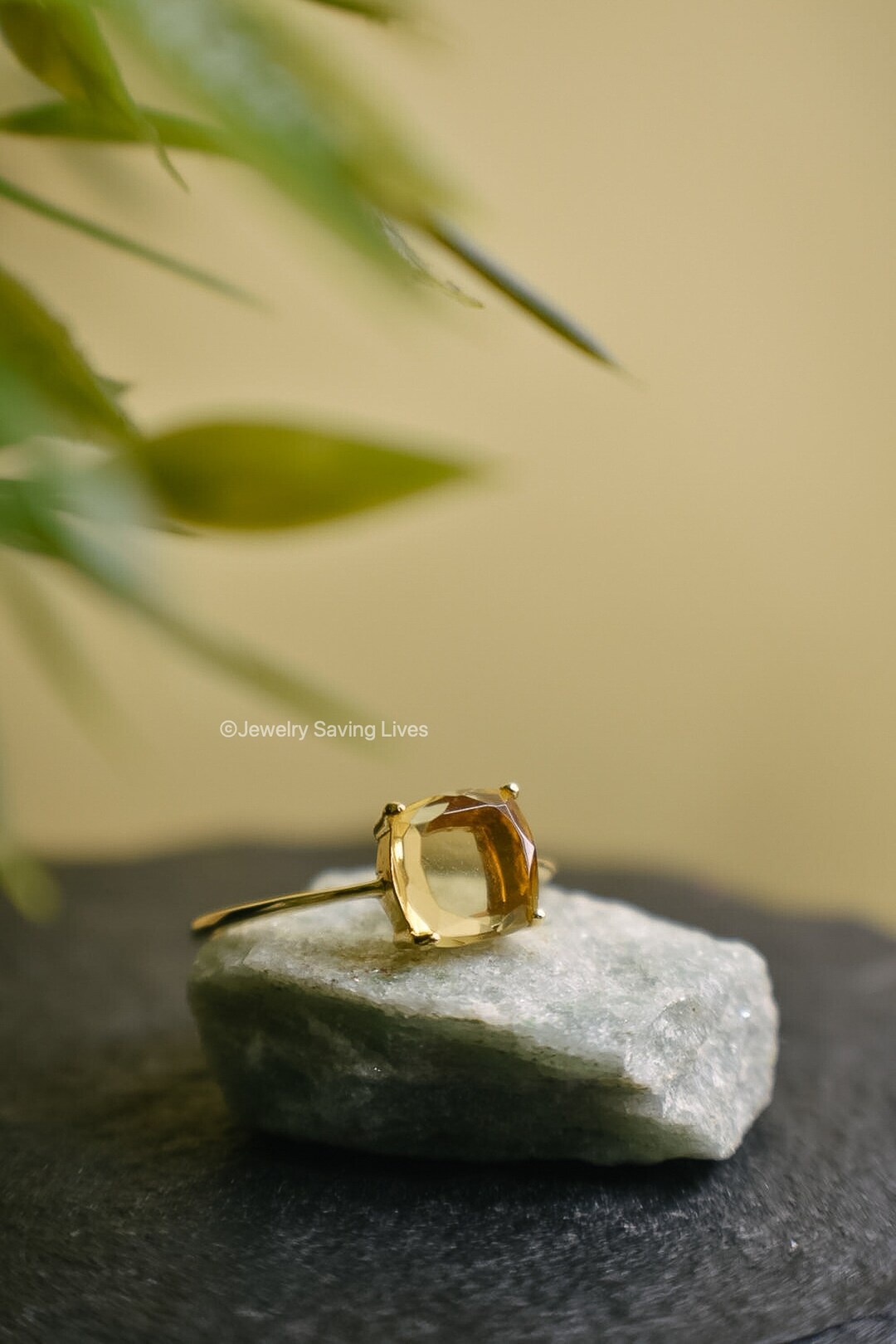 Natural Citrine Ring, Gold Citrine Ring,solitaire Stacking Natural ...