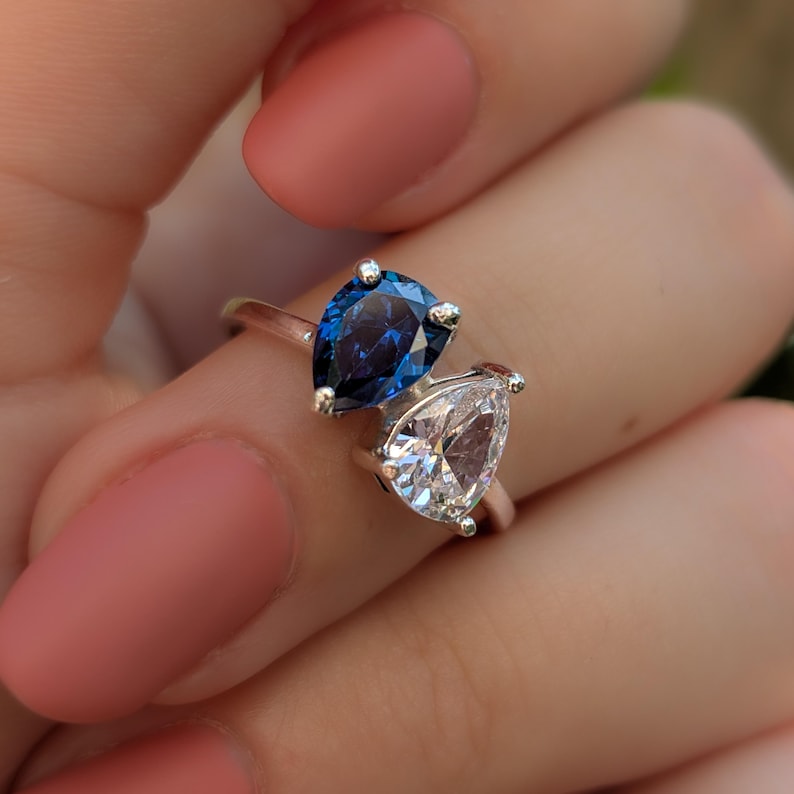 Toi Et Moi Double Teardrop Custom Birthstone Ring, Quality Made to Last ...