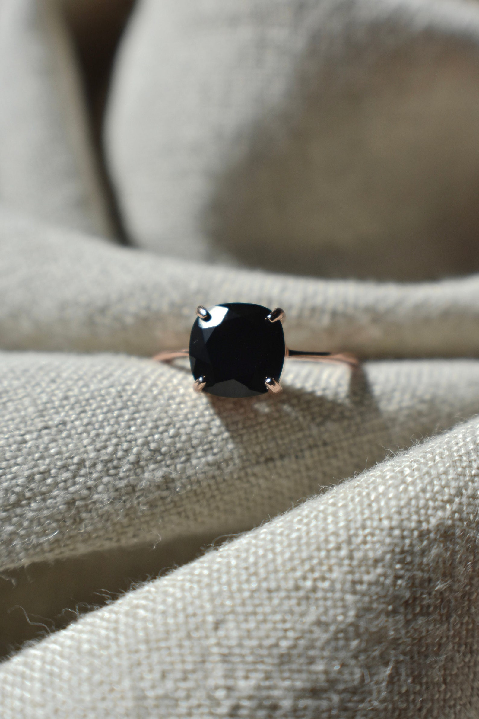 Black Onyx Ring Black Stone Onyx Ring in Silver Black Onyx - Etsy