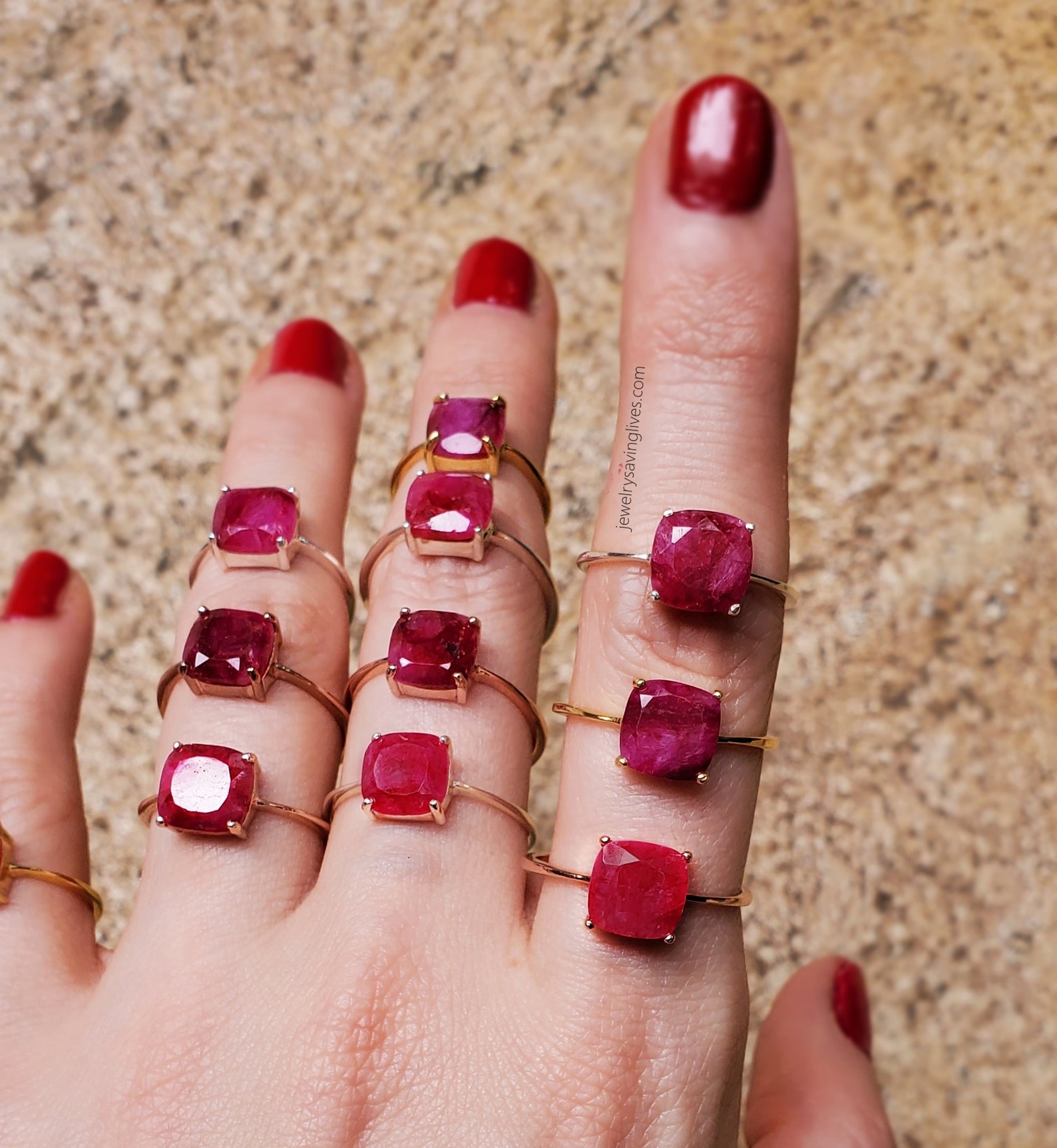 Radiant Ruby Ring in Gold Raw Ruby Ring in Gold Natural Ruby - Etsy