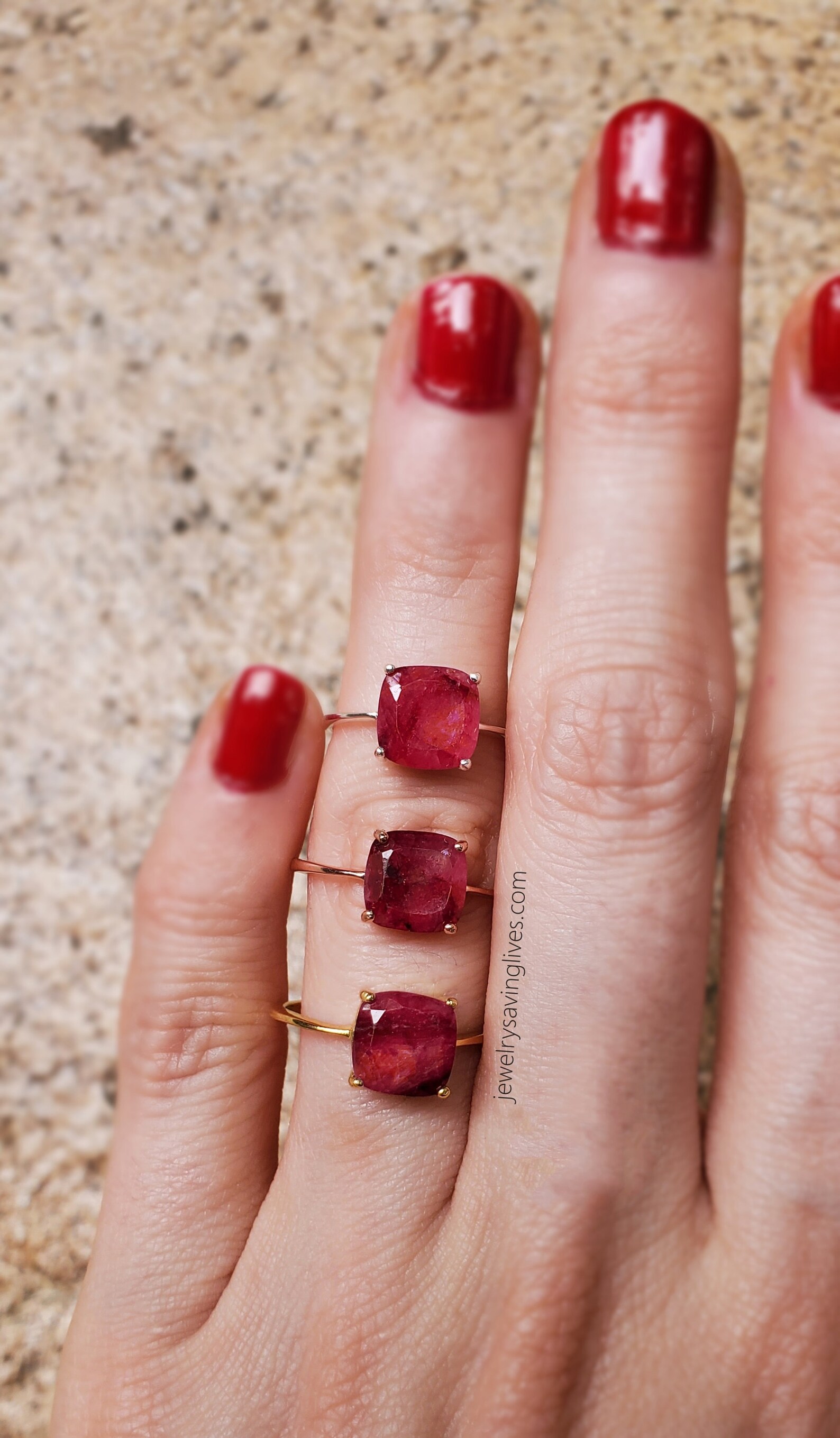 Radiant Ruby Ring in Gold Raw Ruby Ring in Gold Natural Ruby - Etsy