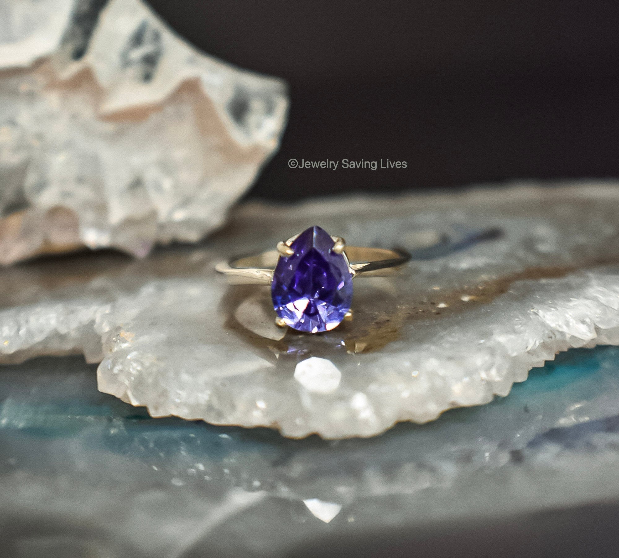 Limited Supply Tanzanite Engagement Ring Teardrop Pear - Etsy