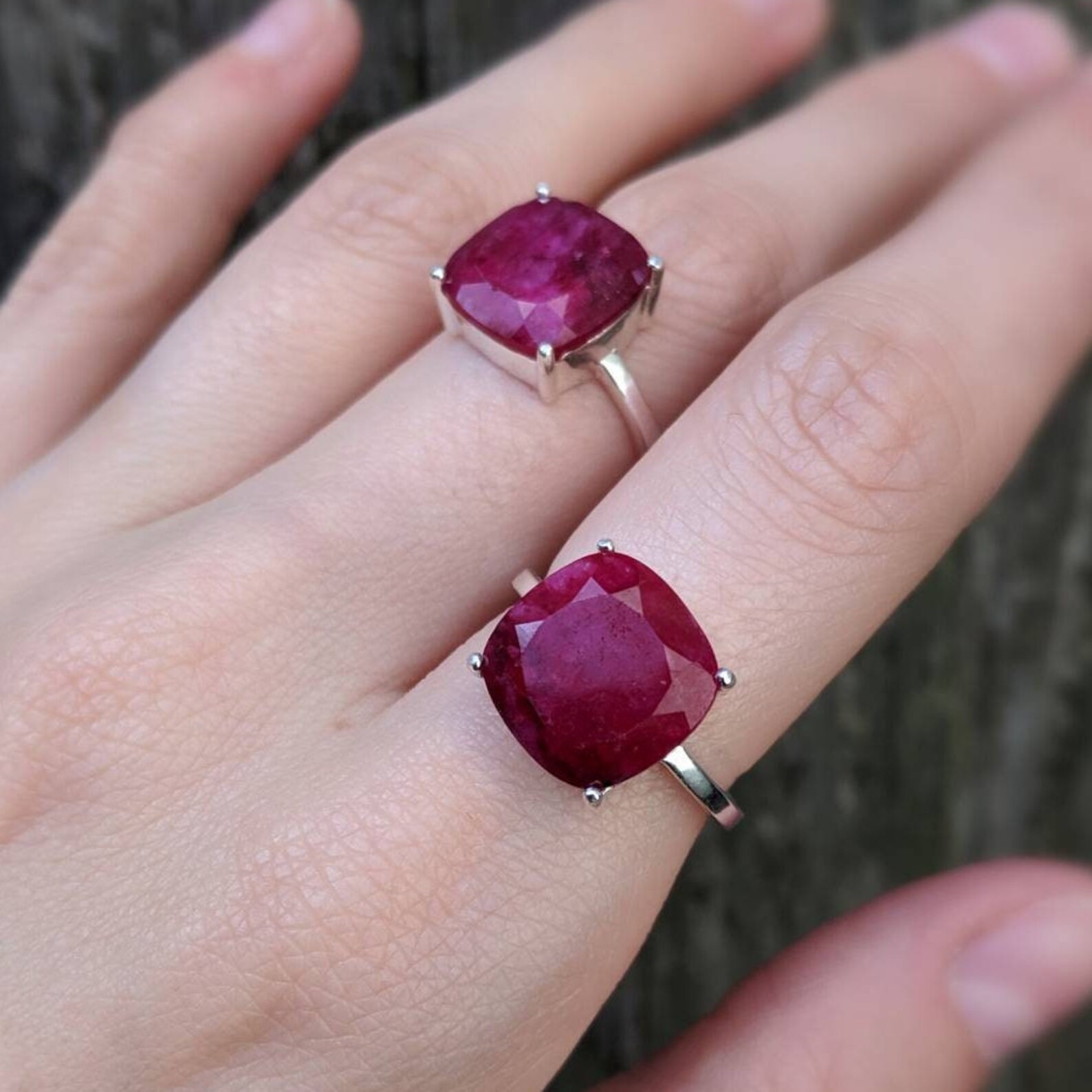 Large Natural Ruby Ring, Raw Ruby Ring, Genuine Ruby Gemstone Ring ...