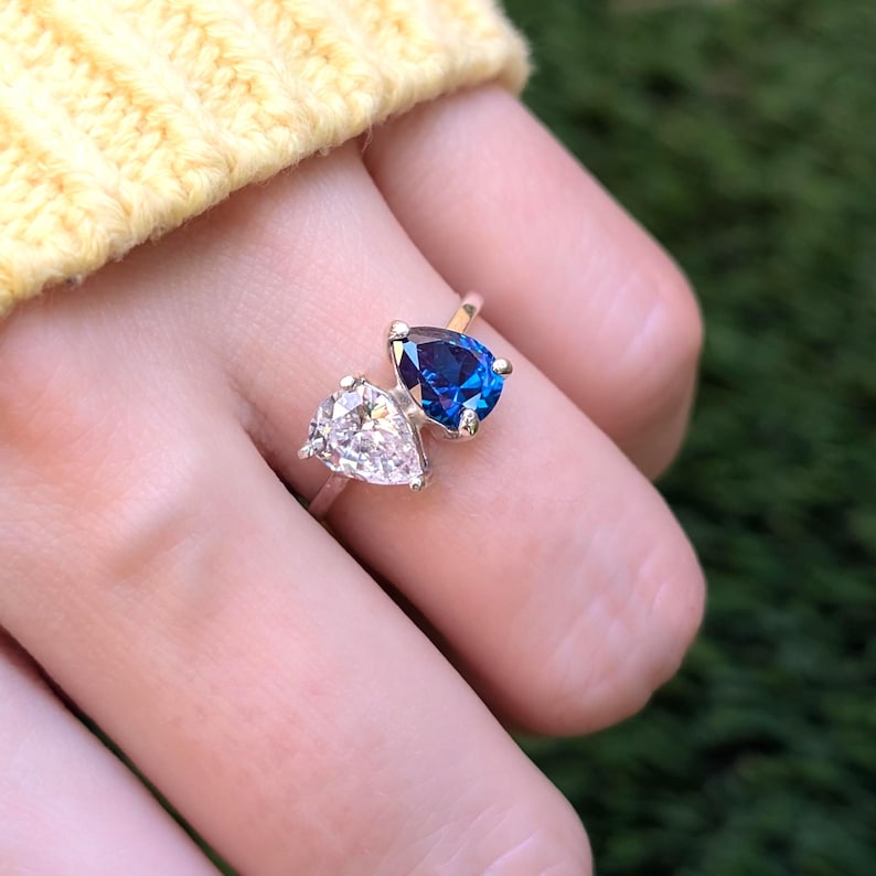 Toi Et Moi Double Teardrop Custom Birthstone Ring, Quality Made to Last ...