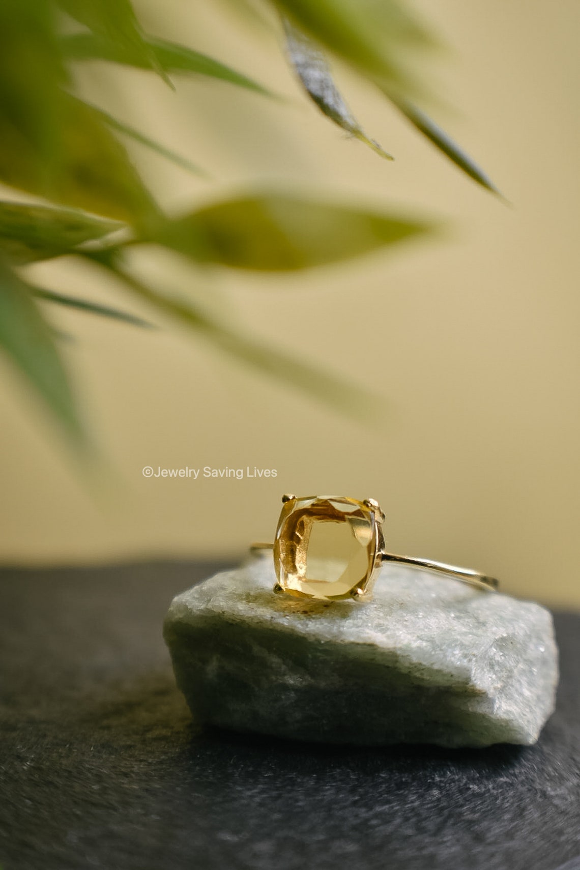 Natural Citrine Ring Gold Citrine Ringsolitaire Stacking - Etsy