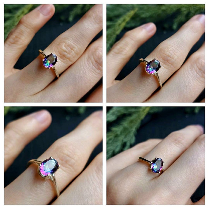 Alexandrite Ring Vintage Alexandrite Ring Oval Brilliant - Etsy