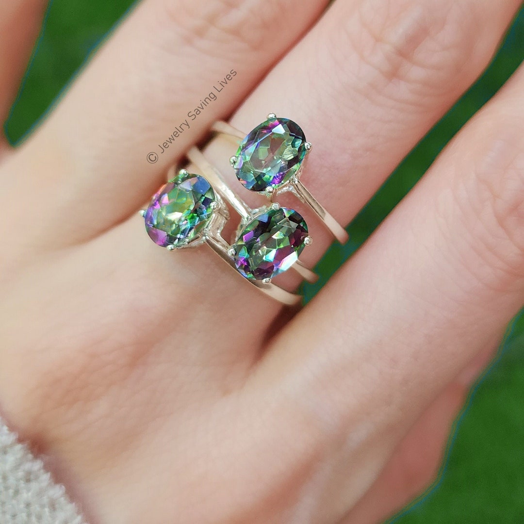 Alexandrite Ring Vintage Alexandrite Ring Oval Brilliant - Etsy