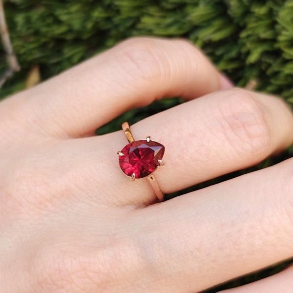 Ruby Engagement Ring - Etsy