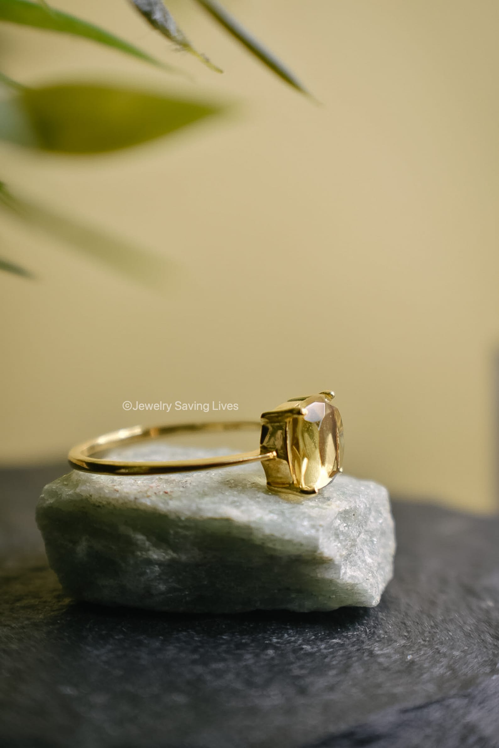 Natural Citrine Ring Gold Citrine Ringsolitaire Stacking - Etsy