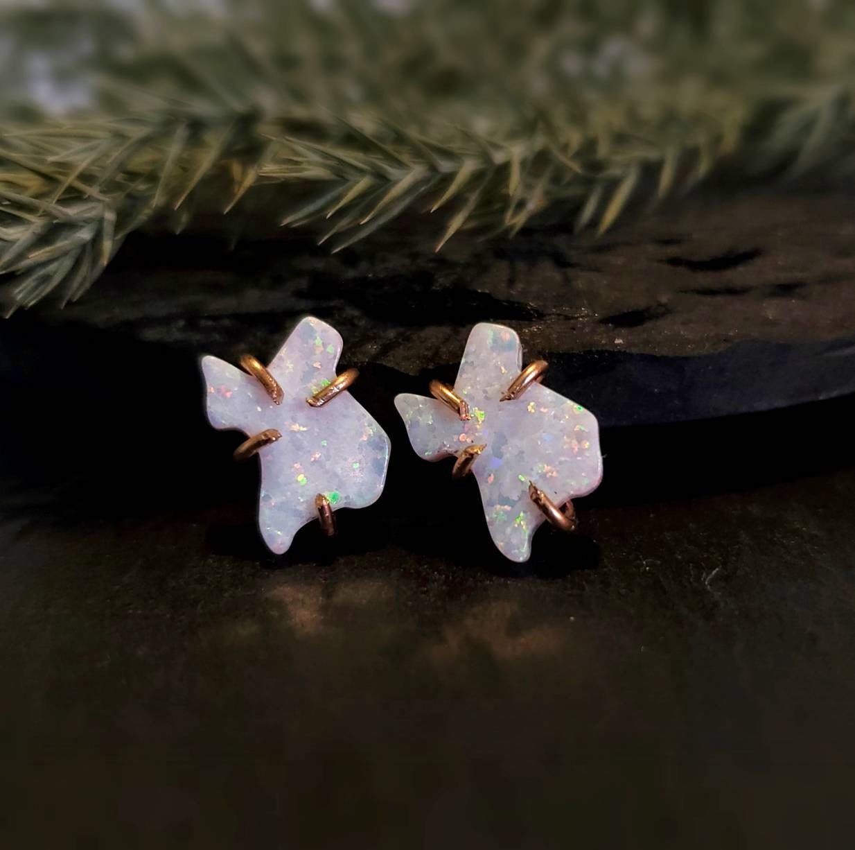 Texas Opal Earrings, Unique Texas Earrings, Turquoise Texas Jewelry ...